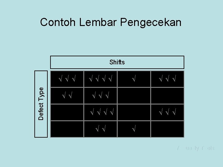 Teknik teknik Perbaikan Kualitas Manajemen Kualitas seringkali disebut