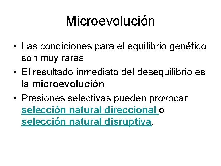 Microevolucin y macroevolucin Pregunta Cul es la diferencia