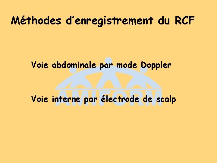 Les Anomalies du RCF pendant le travail Description