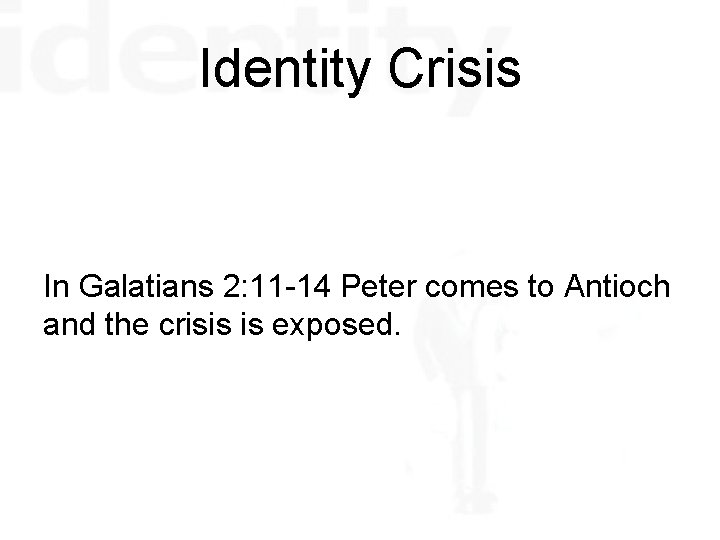 I have been crucified with Christ and it