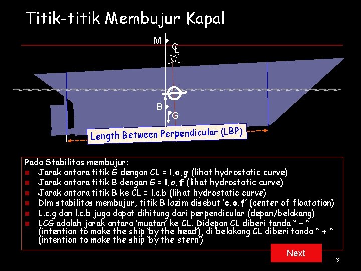 Stabilitas Membujur Kapal Length Over All LOA Length