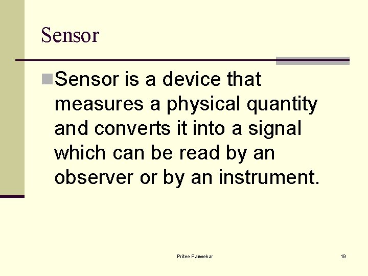 Introduction to Wireless Sensor Actuator Networks Pritee Parwekar