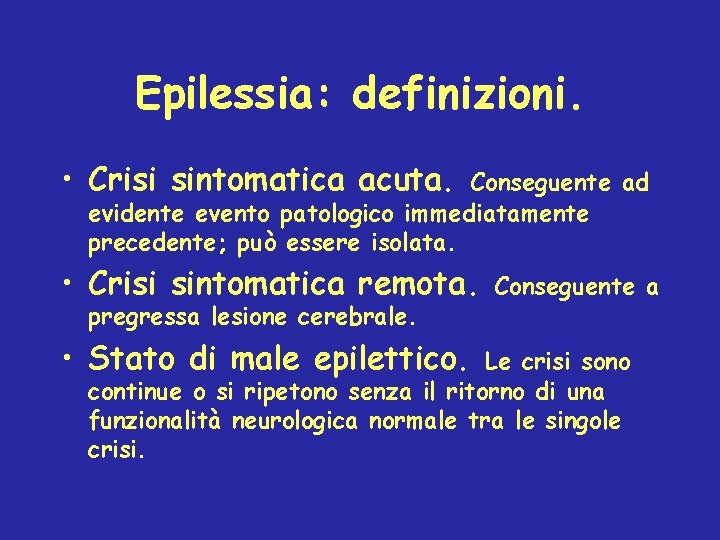 EPILESSIA 25 03 2004 COSE UNA CRISI EPILETTICA