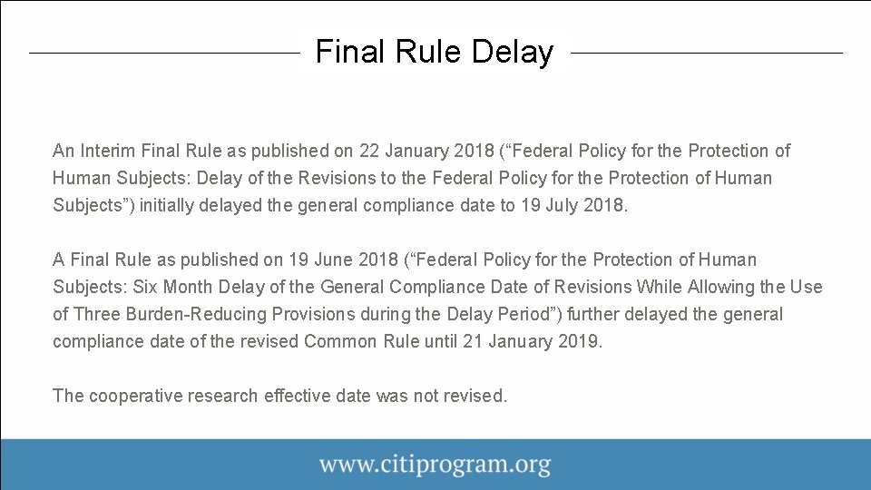 Final Rule Material Overview Introduction Gary L Chadwick