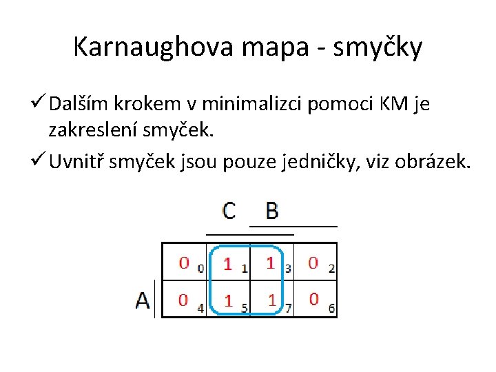 Logick funkce a obvody VY32INOVACEpszczolka07 3 09 karnaughovymapysmycky