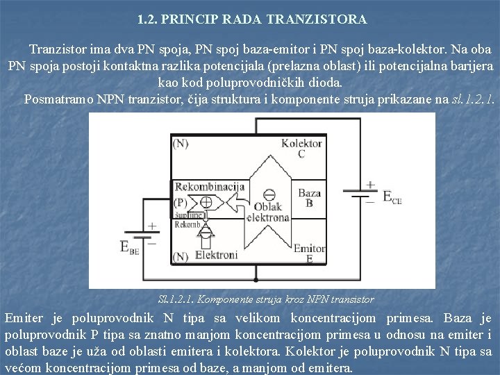 VISOKA POSLOVNATEHNIKA KOLA Uice ZAVRNI RAD BIPOLARNI TRANZISTORI