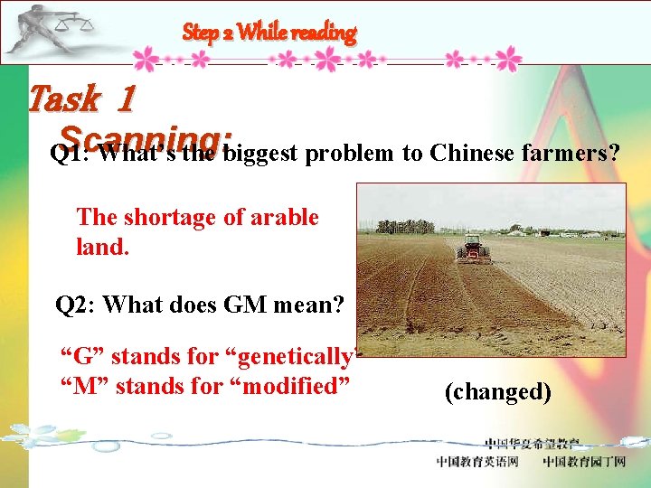 Unit 19 Modern agriculture 1 Step 1 Prereading