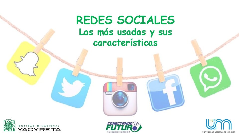 REDES SOCIALES Las ms usadas y sus caractersticas