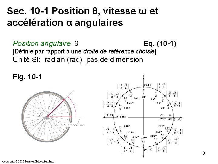 Chapitre 10 Cinmatique de rotation 1 Copyright 2010
