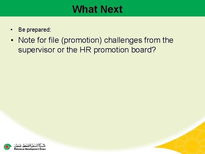 Competence Assessment Coaching Session PDO Expectations Safety Safety