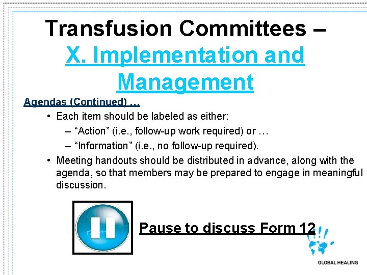 Establishing Running An Effective Hospital Transfusion Committee ...