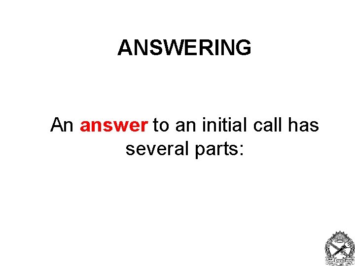 AUSTRALIAN ARMY CADETS Radiotelephone procedures RATEL Revision for