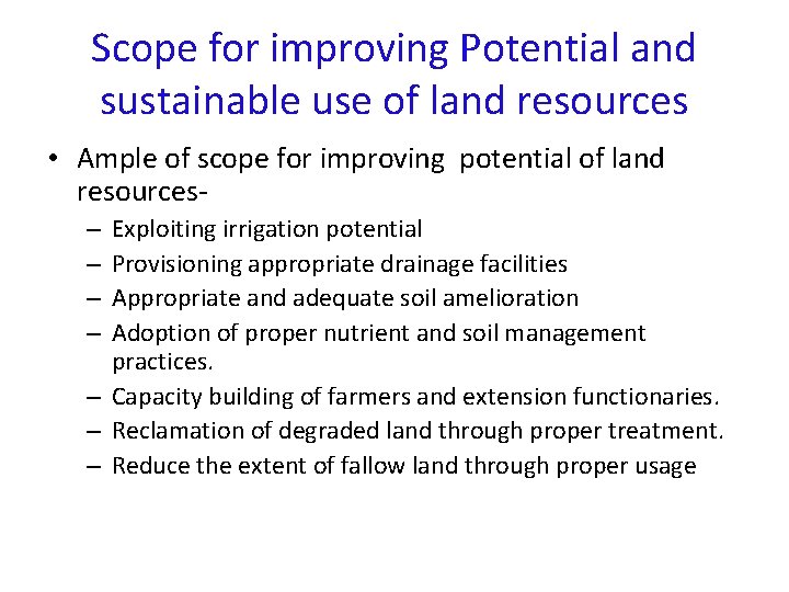 Strategies for Resource Management for better input use