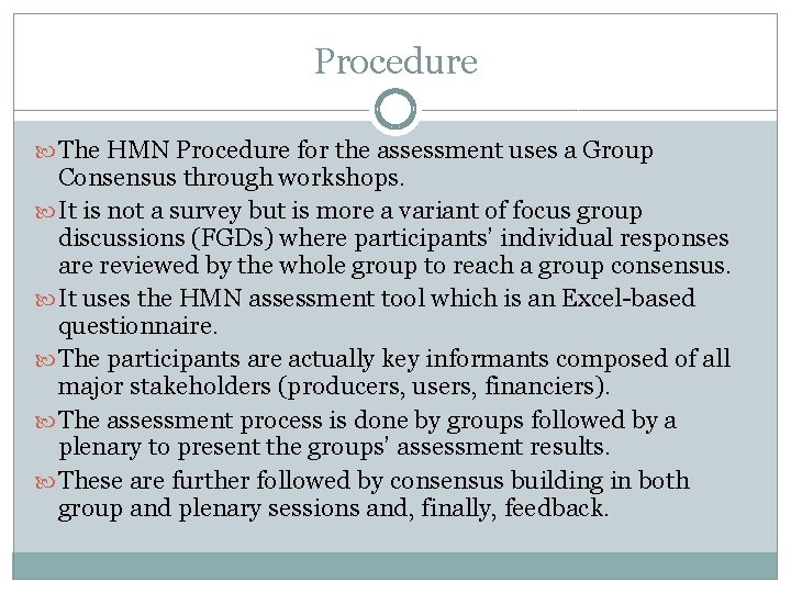 The Health Metrics Network Assessment Tool HMN Assessment