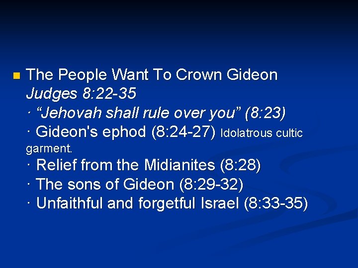 Gideon Judges 6 8 n The Midianite Oppression