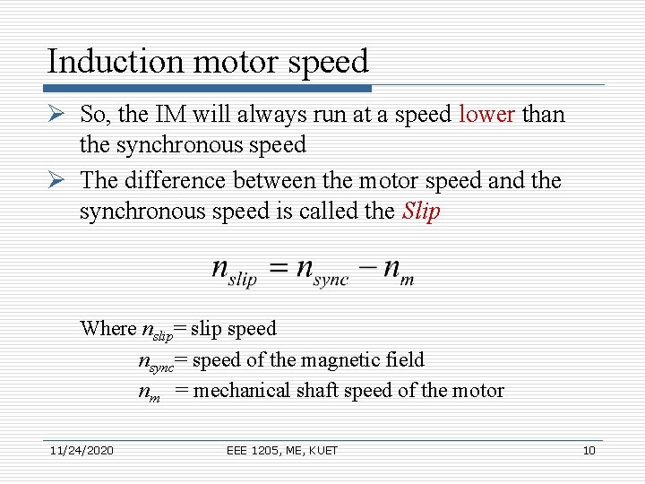 Induction Motors Lecture 12 Introduction Threephase induction motors