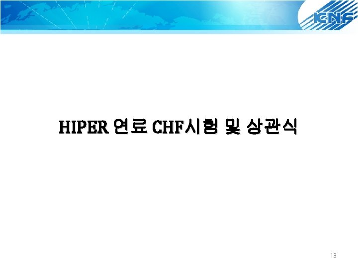 v Critical Heat Flux CHF v HIPER CHF