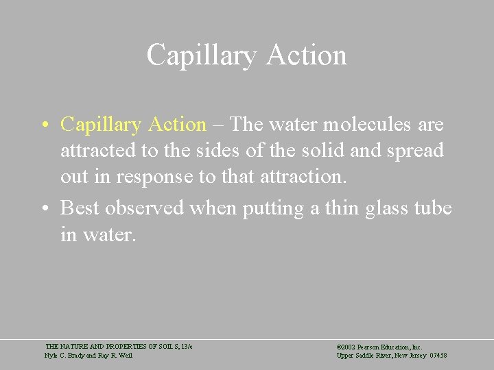 Chapter 5 Soil Water Characteristics and Behavior Bringing