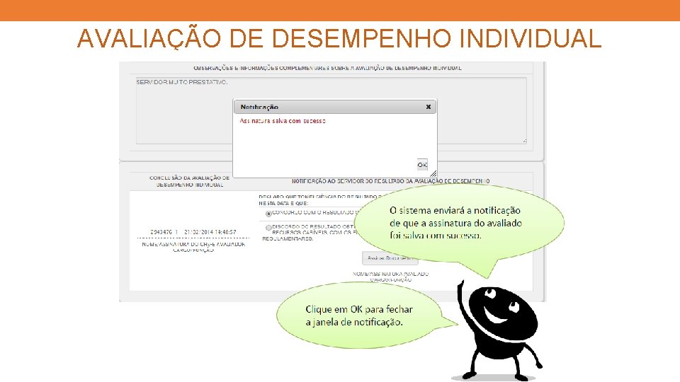 AVALIAO DE DESEMPENHO INDIVIDUAL AVALIAO DE DESEMPENHO INDIVIDUAL