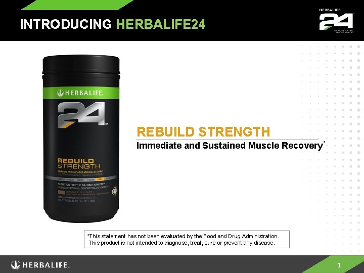 INTRODUCING HERBALIFE 24 REBUILD STRENGTH Immediate and Sustained