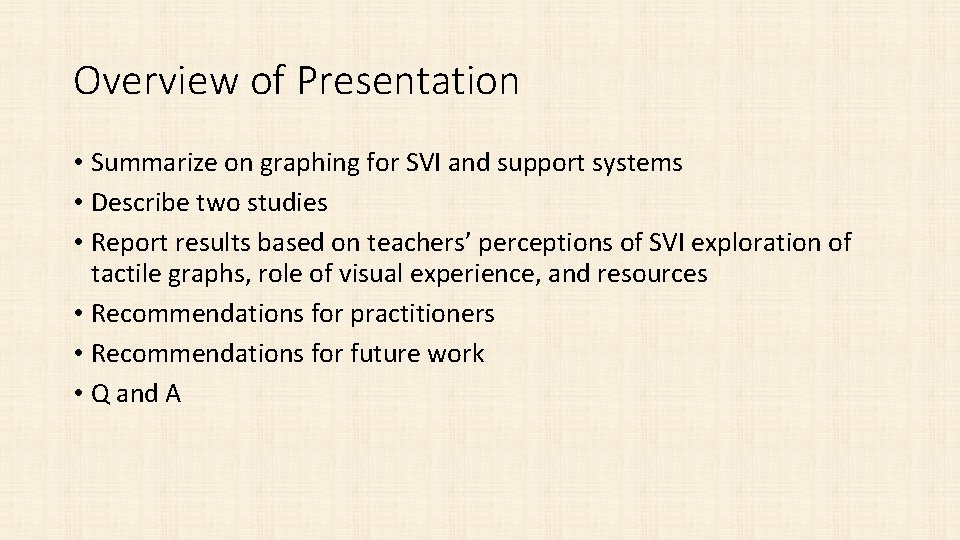 Tactile Graphics Teacher Perceptions of Students with Visual
