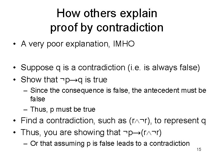 Methods of Proof CSAPMA 202 Epp chapter 3