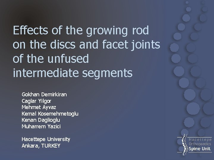 Effects of the growing rod on the discs