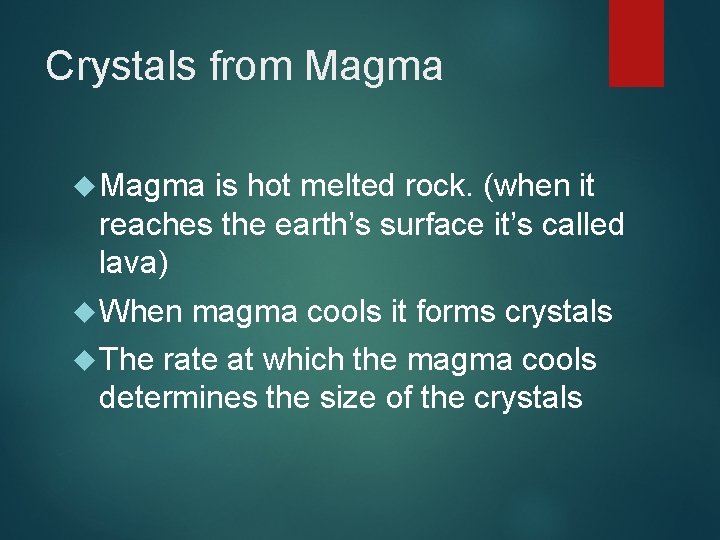 Crystals Crystals A crystal is a solid in