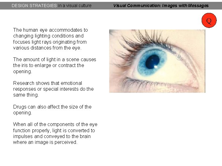 DESIGN STRATEGIES in a visual culture Visual Communication