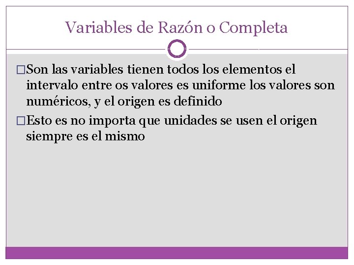 Variables TIPOS Y CLASIFICACIN Objetivos del Tema Al