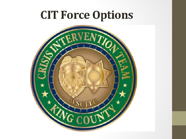 CIT Force Options CIT Force Options This course
