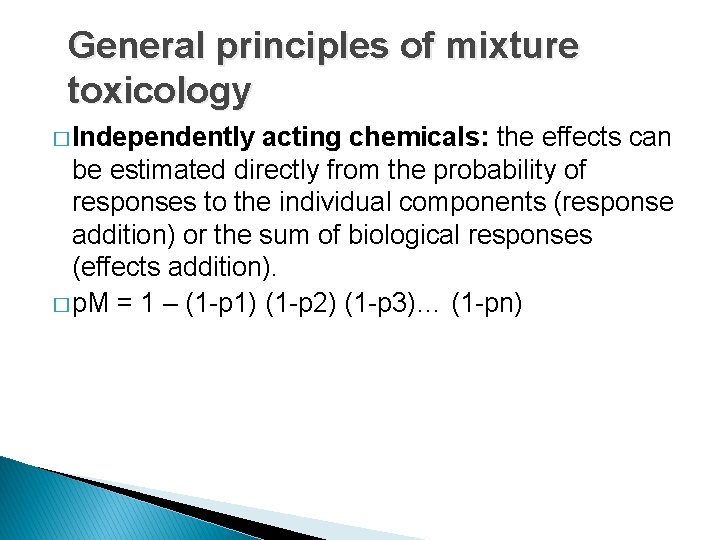 Toxic Mixtures Affiefa Yawer C 6860 Modern Methods