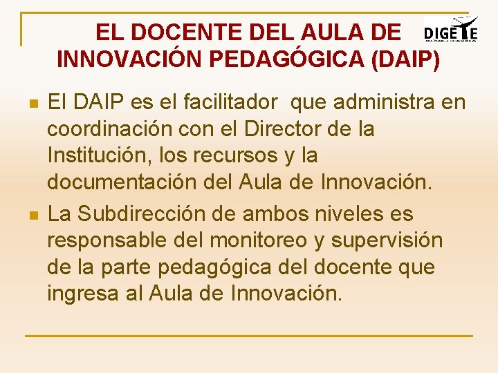 ORGANIZACIN Y FUNCIONES DE LOS DIRECTORES Y DOCENTES
