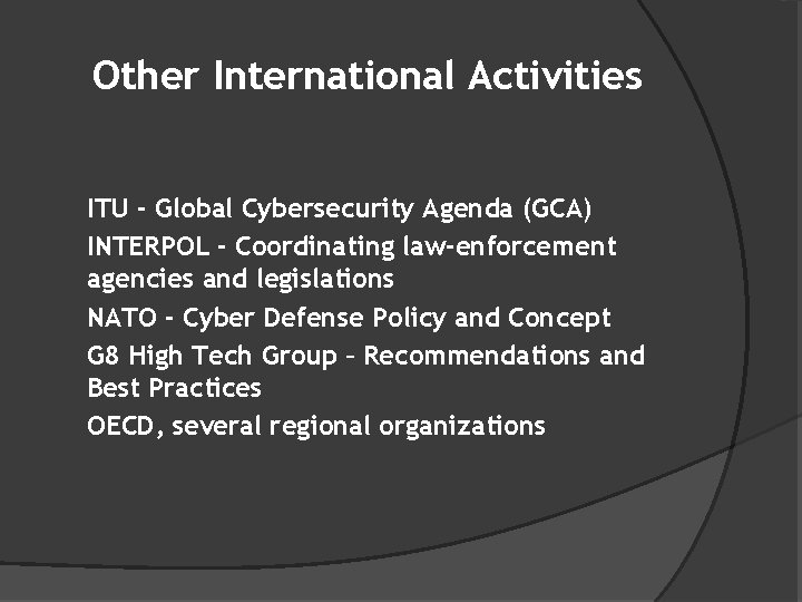 Eneken Tikk EST CYBER SECURITY INTERNATIONAL REGULATIONS Importance