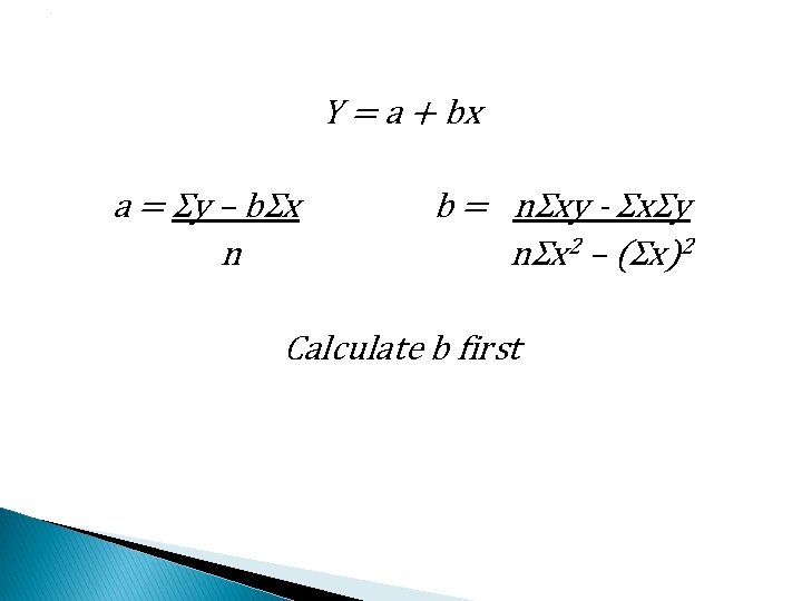 Regression Analysis In the study of correlation we