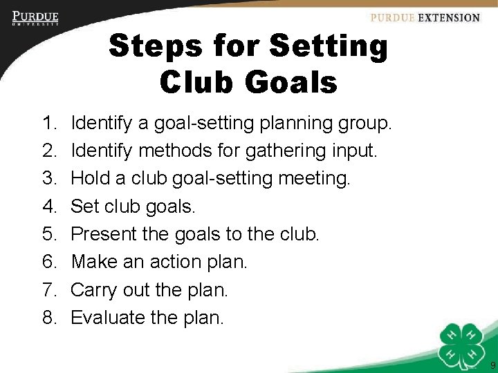 Goal Setting 1 Objectives 1 Understand the process