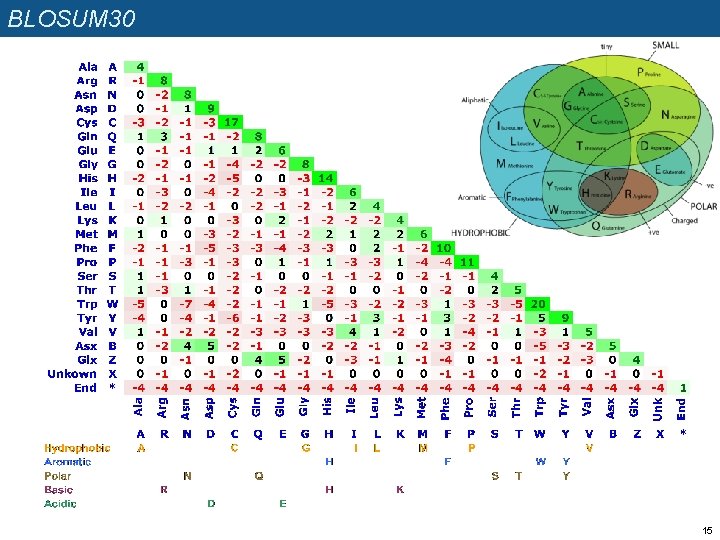 Introduction la bioinformatique Matrices de substitution Jacques van