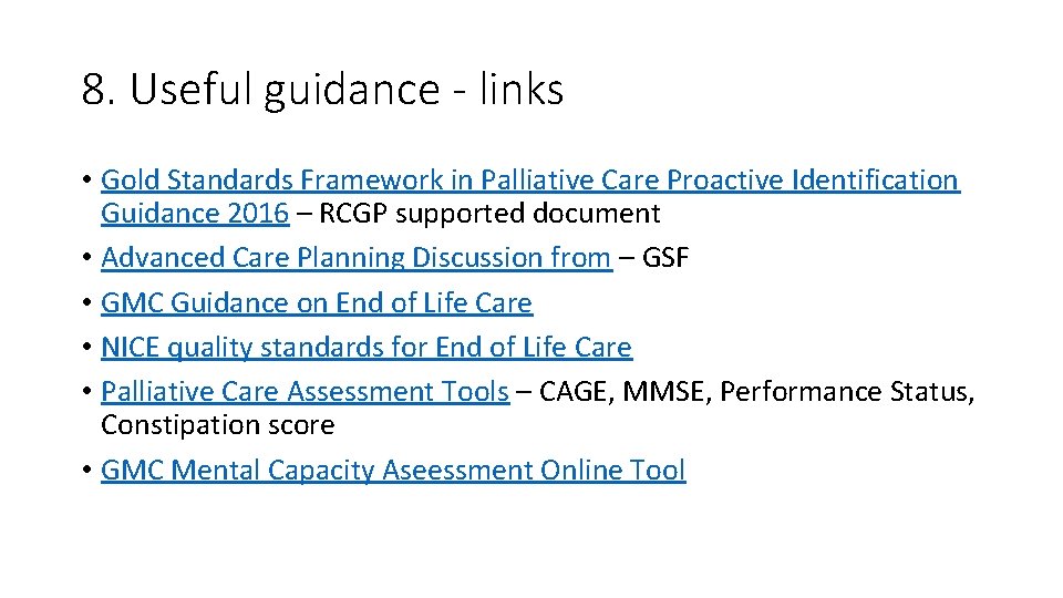 Hospice Palliative Care Tips for Primary care A