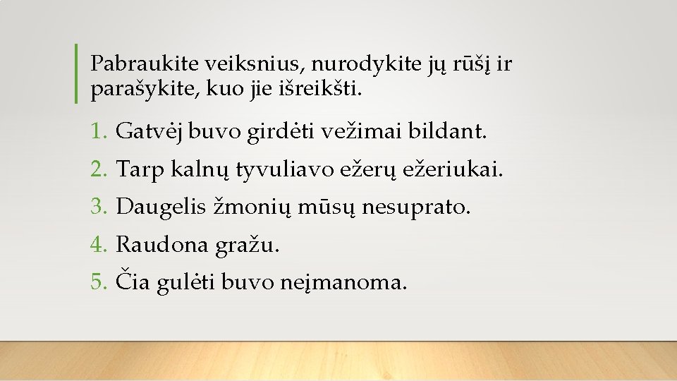 SAKINIO DALYS IR J RAIKA Veiksnys ir tarinys