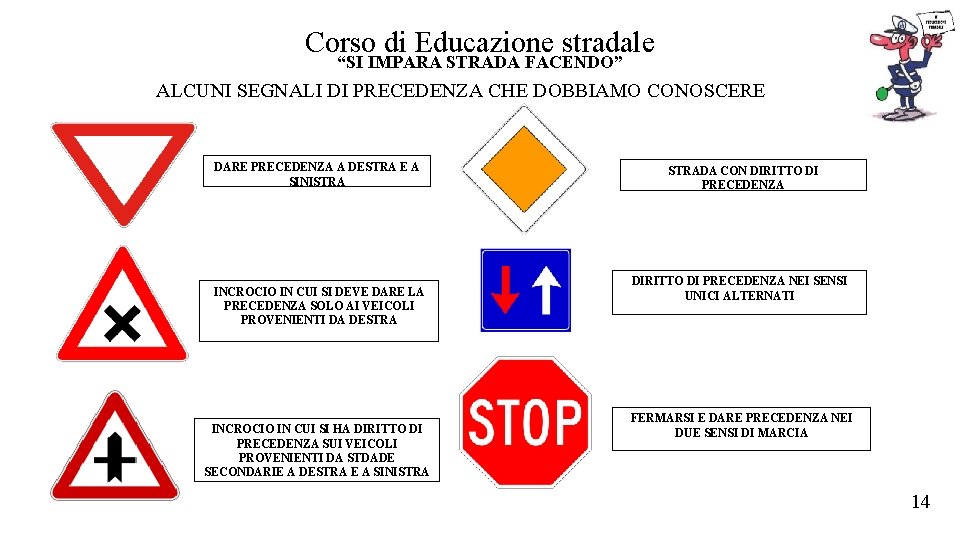 Corso di Educazione stradale SI IMPARA STRADA FACENDO