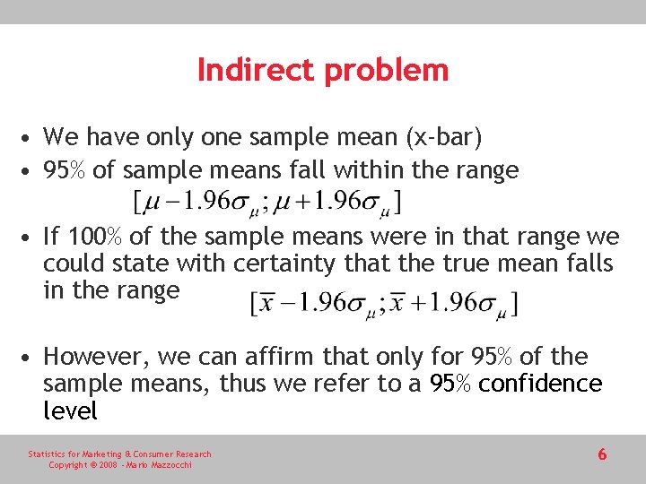 Hypothesis testing Chapter 6 Statistics for Marketing Consumer