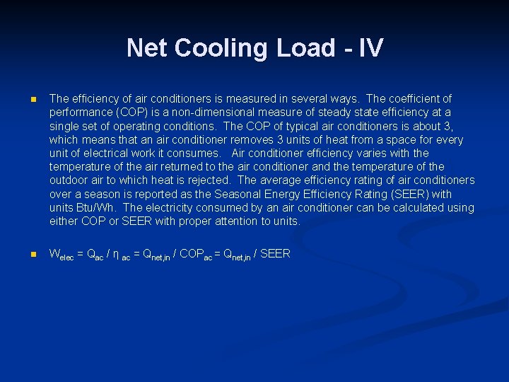 Building Energy Analysis Main Features of Energy Efficient
