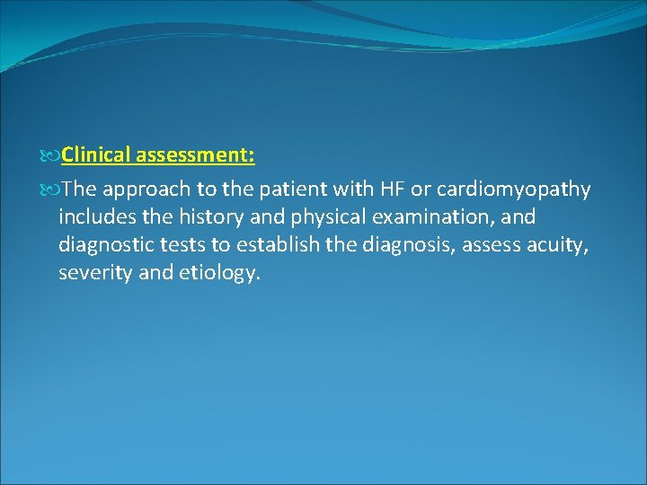 Overview of Heart Failure Fourth year medical students