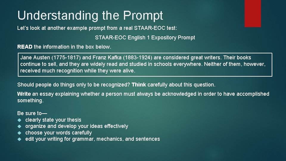 STAAR Expository Essay REVIEW Writing the Expository Essay