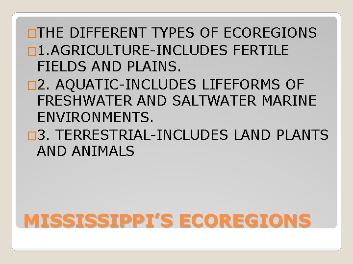 MISSISSIPPI STUDIES Chapter 1 Notes LOCATIONWHERE SOMETHING IS