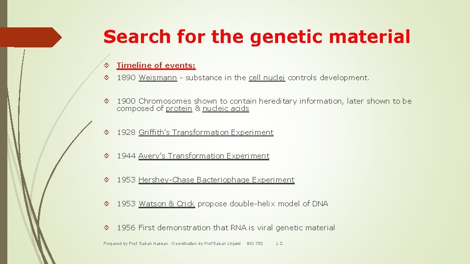 Advanced Molecular Genetics Prepared by Prof Sabah Hassan