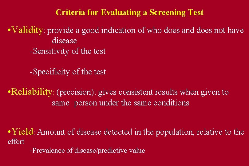 What is Screening Basic Public Health Concepts Sheila