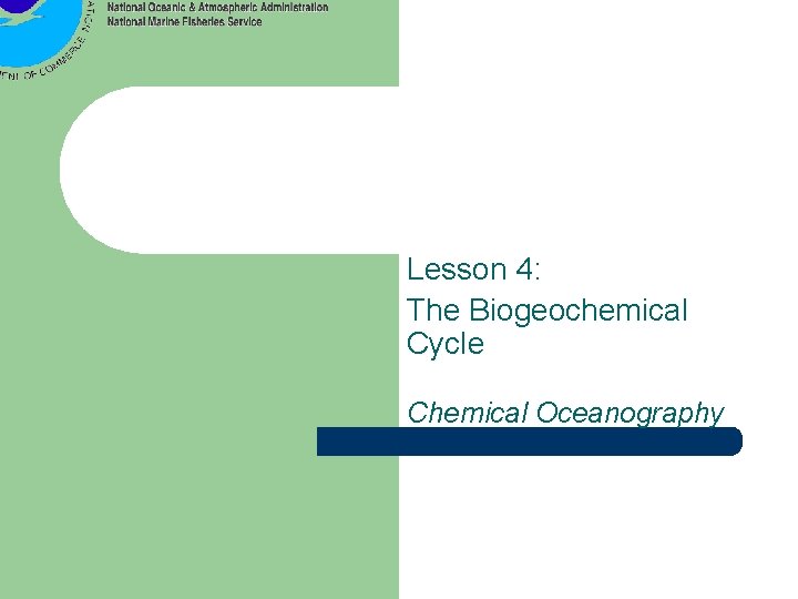 Lesson 4 The Biogeochemical Cycle Chemical Oceanography Last