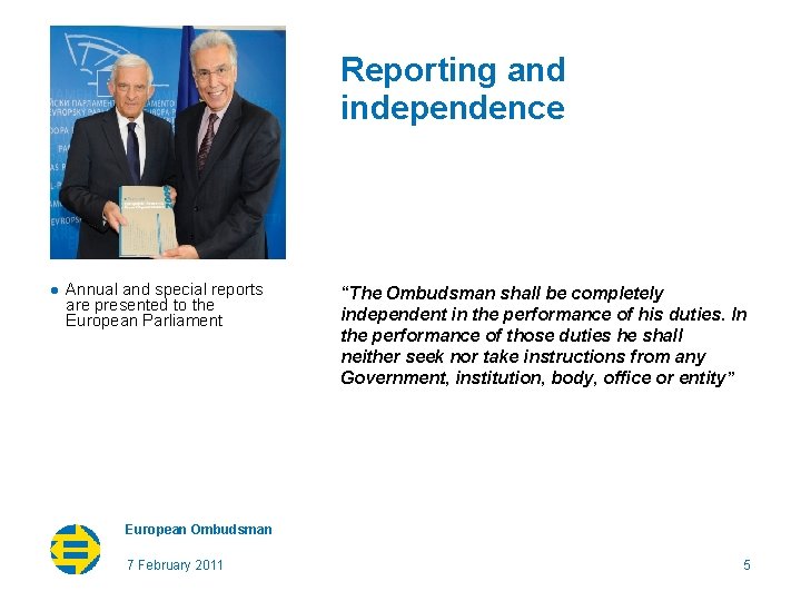 The European Ombudsman and the Aarhus Convention Presentation