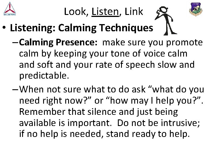 Look Listen and Link LLL Basic Psychological FirstAid